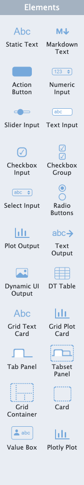 Organization of the elements panel · Issue #195 · rstudio/shinyuieditor ...