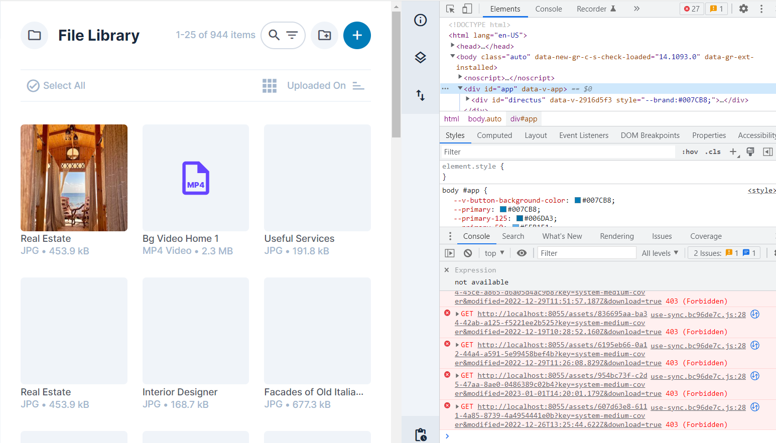 File permissions are always forbidden and uploading an error returns "S3ServiceException ...