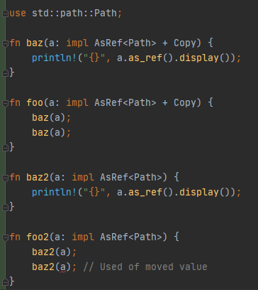 False positive for "Use of moved value" when using `impl AsRef + Copy` · Issue #5410 · intellij ...