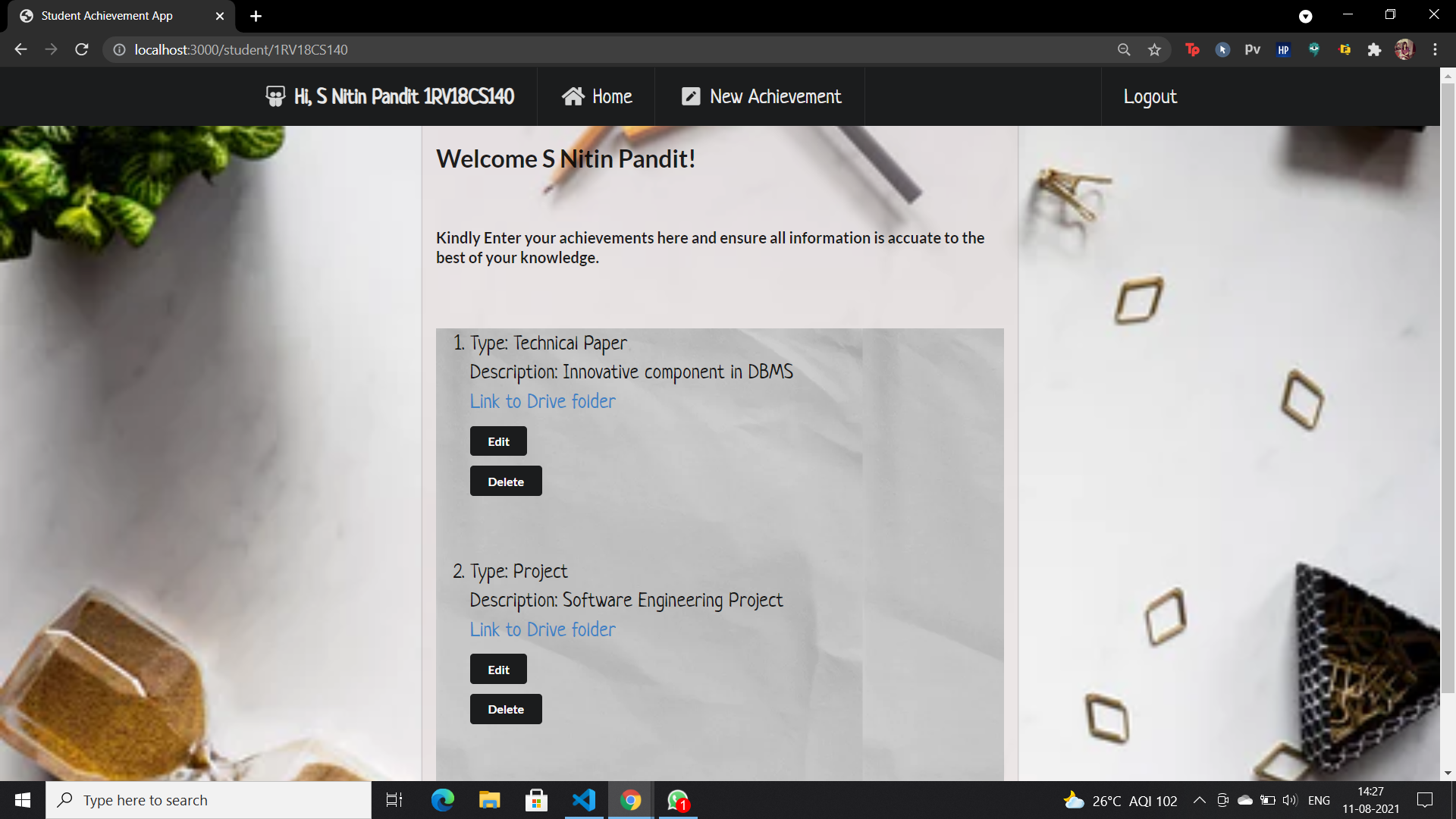 GitHub - sakshikamal/Student-Achievement-Web-App