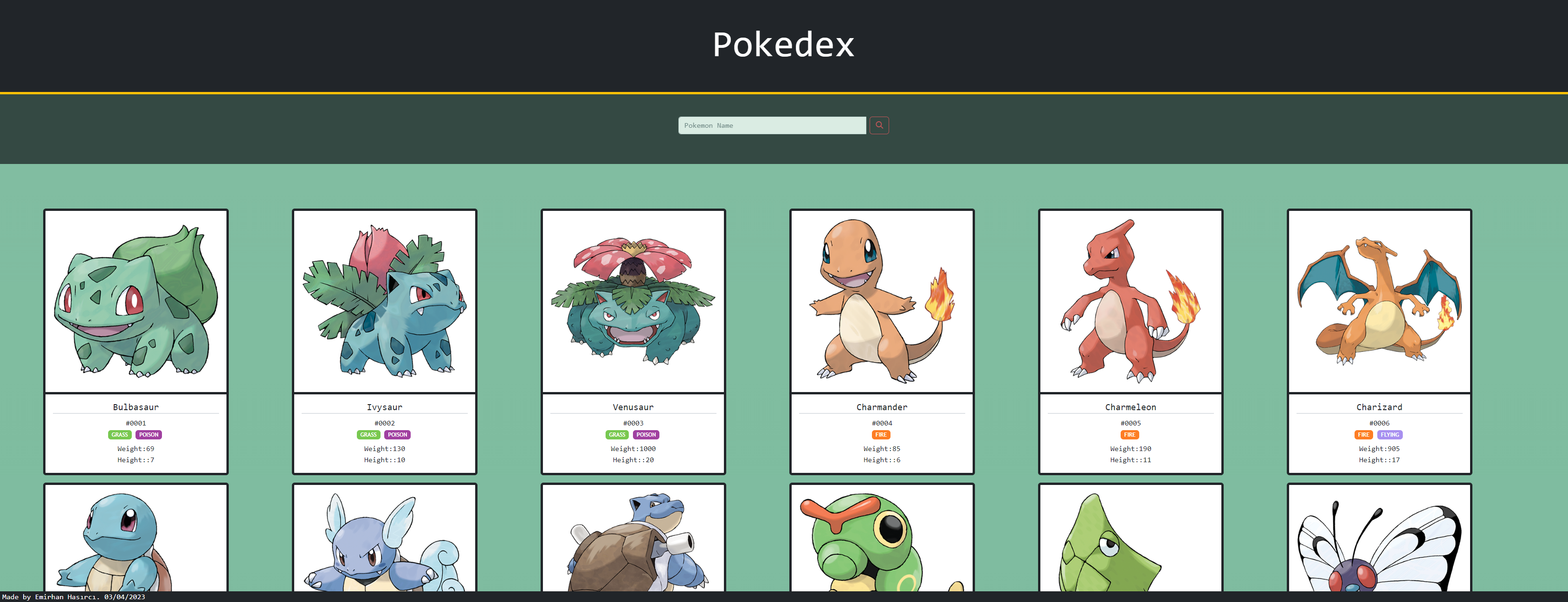 GitHub - EmirhanHasirci11/Pokedex