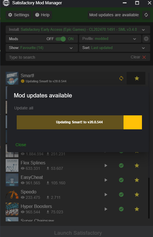 Mod Manager Stuck When Updating Or Loading Mods · Issue 164 · Satisfactorymodding