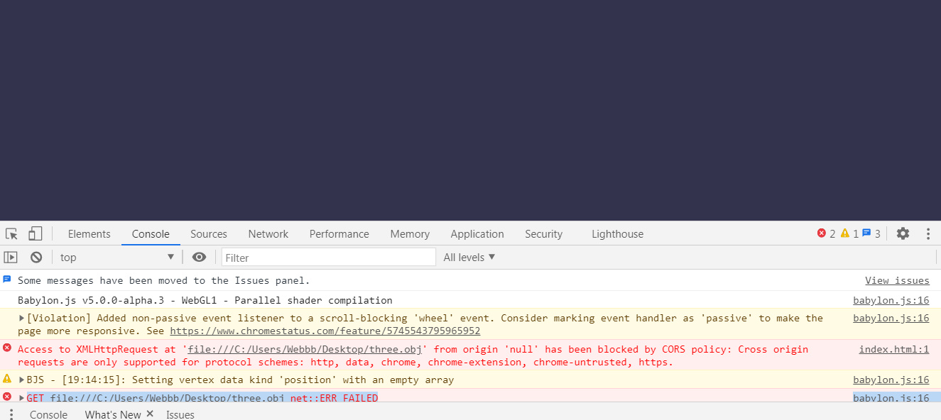GET file:///C:/Users/Webbb/Desktop/three.obj net::ERR_FAILED · Issue #9590 · BabylonJS/Babylon ...
