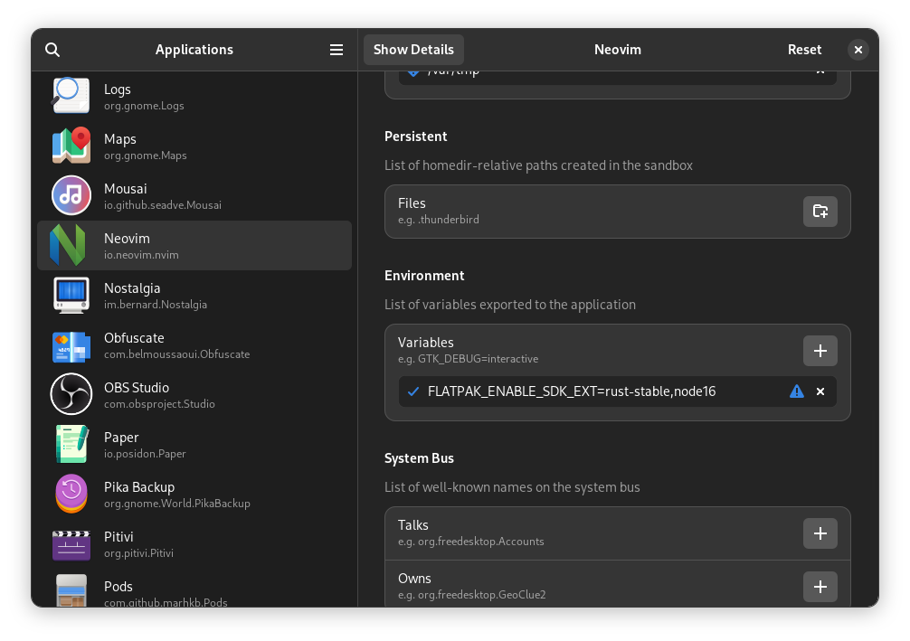 FLATPAK_ENABLE_SDK_EXT not working on Fedora Silverblue · Issue #344 · flathub/com.visualstudio ...
