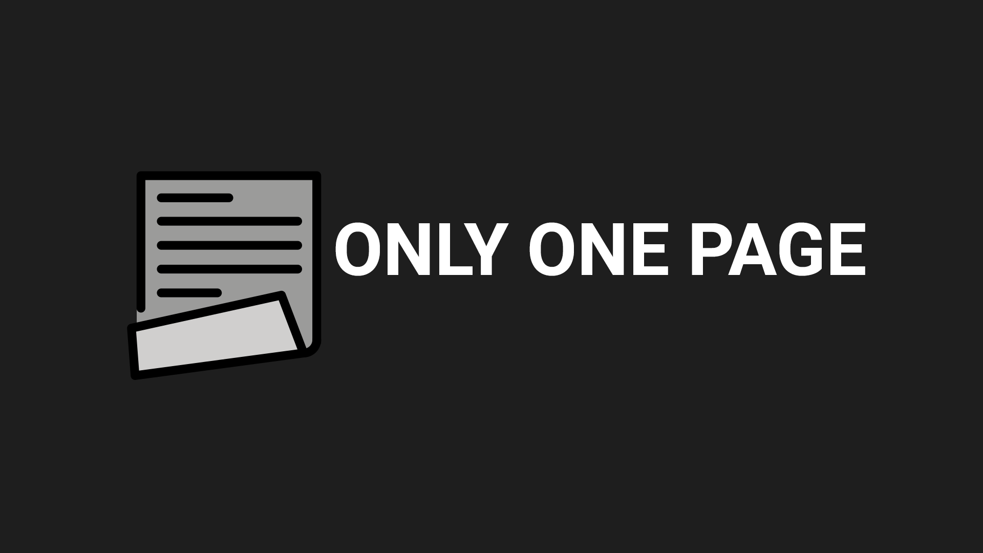 Only One Page · GitHub