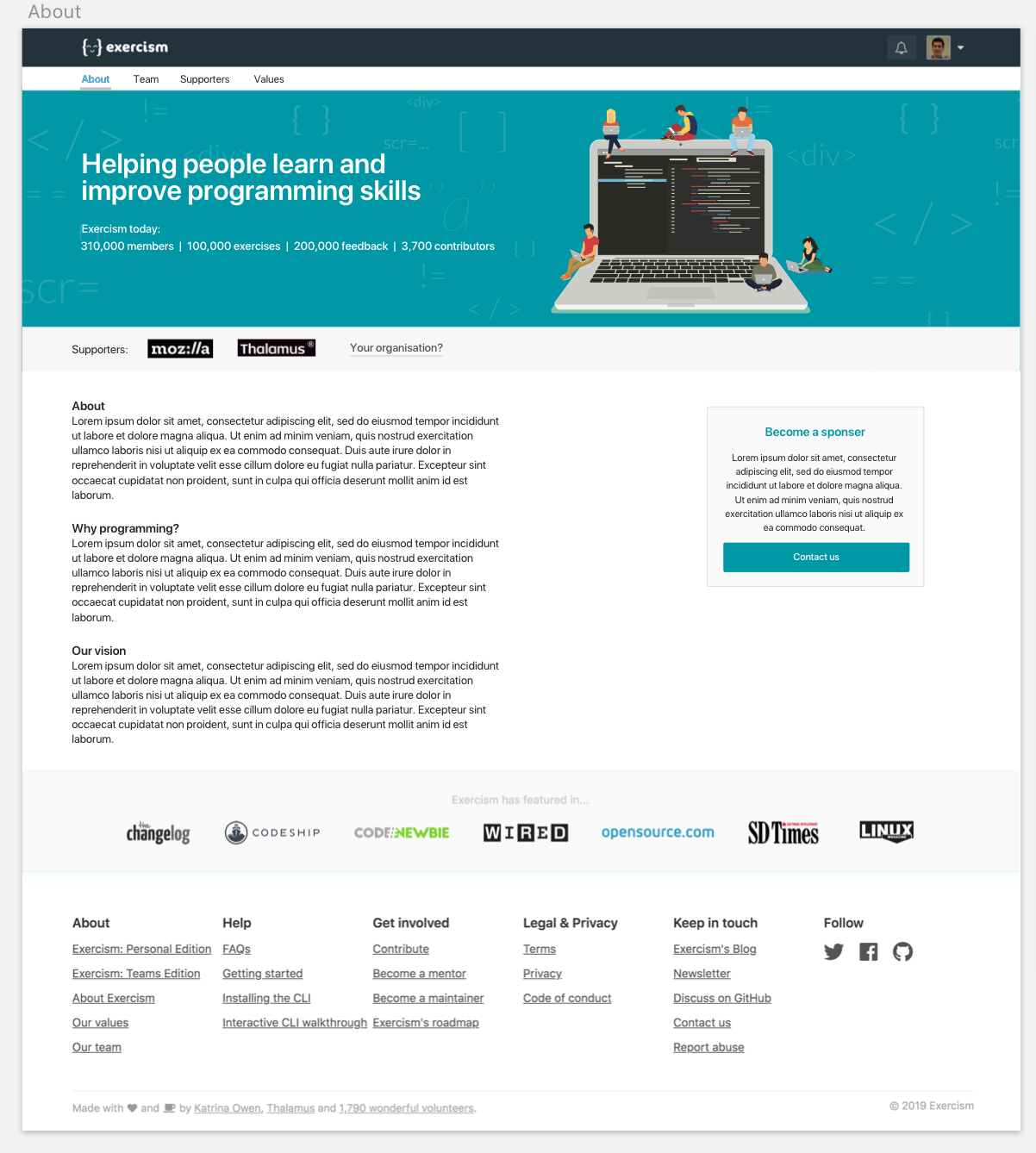 Add "About Exercism" page · Issue #26 · exercism/wip · GitHub