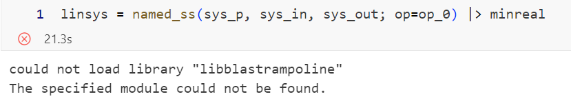 Julia v1.9: ControlSystems/-MTK error message · Issue #834 ...