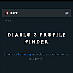 Diablo III Profile Finder