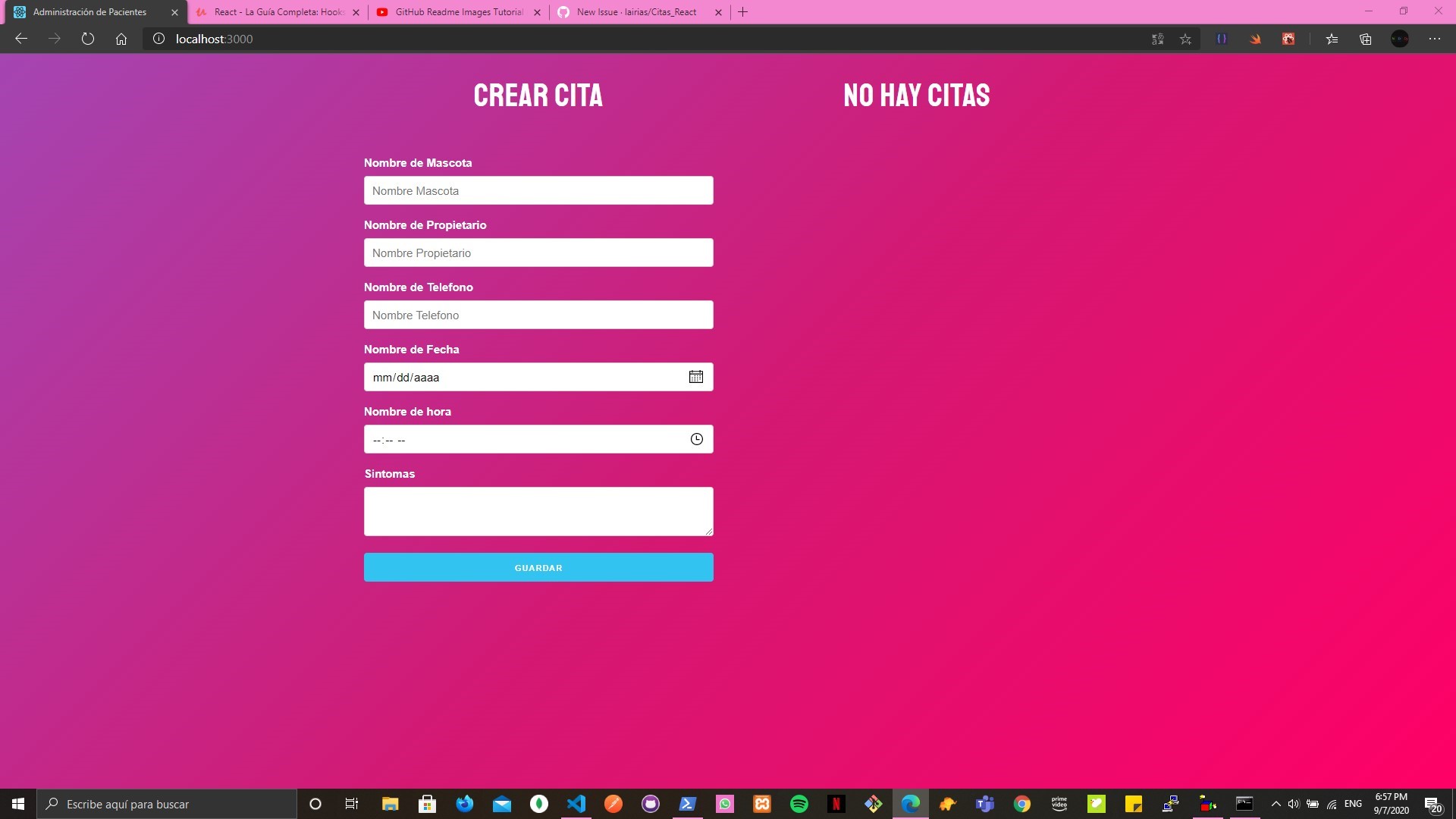 GitHub - lairias/Citas_React: App de citas con React-JS, aprendiendo lo básico de las useState y ...