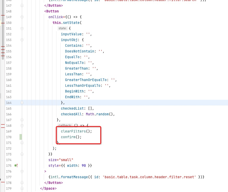 clearFilters is not working on Table component · Issue #34109 · ant ...