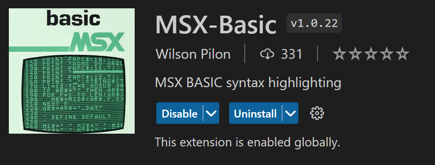 MSX BASIC with Visual Studio Code - FDumarey/MSX GitHub Wiki