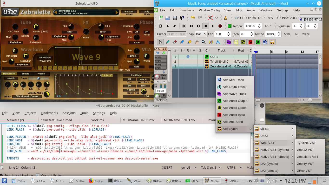 aux does not work for synth tracks · Issue #681 · muse-sequencer/muse ...
