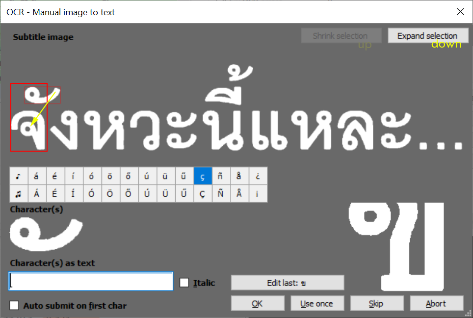 Thai Language OCR : vowels · Issue #7460 · SubtitleEdit/subtitleedit · GitHub