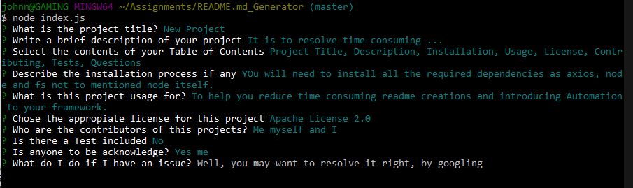 GitHub - johnnyboysydney/README.md_Generator: Using Node.js, create a ...