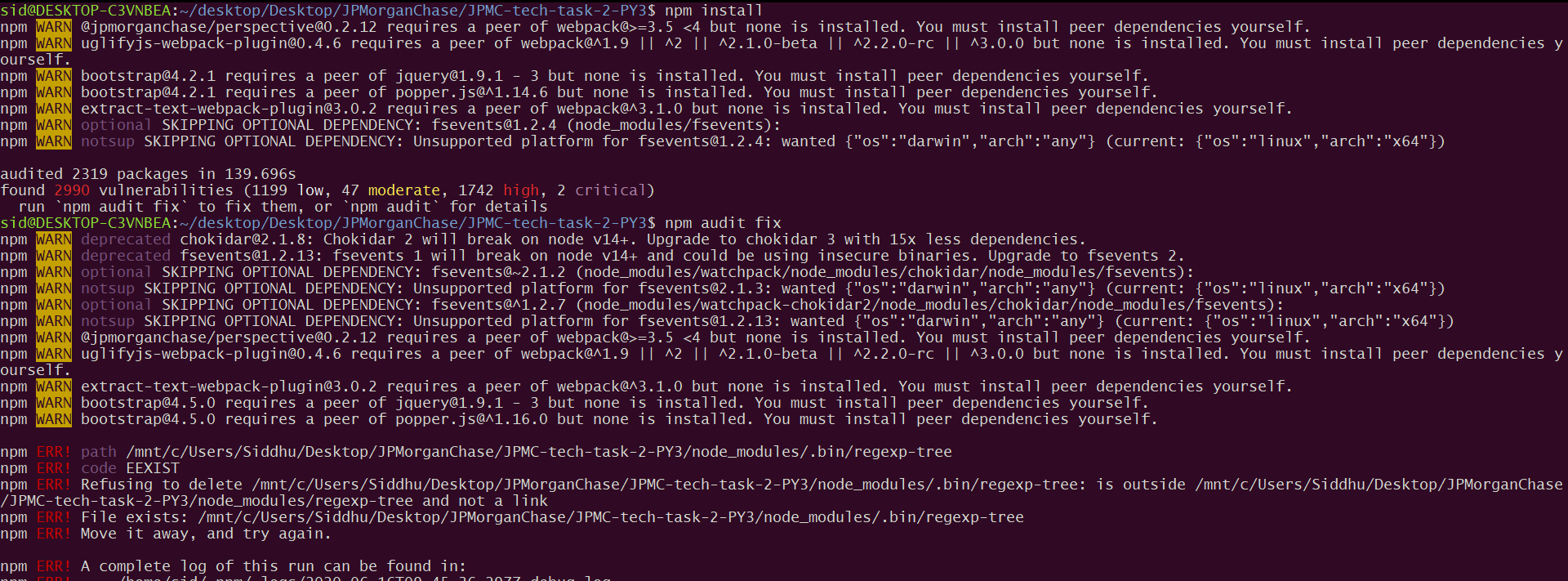 Npm Start Command Problem · Issue 216 · Insidesherpajpmc Tech Task 2 · Github 
