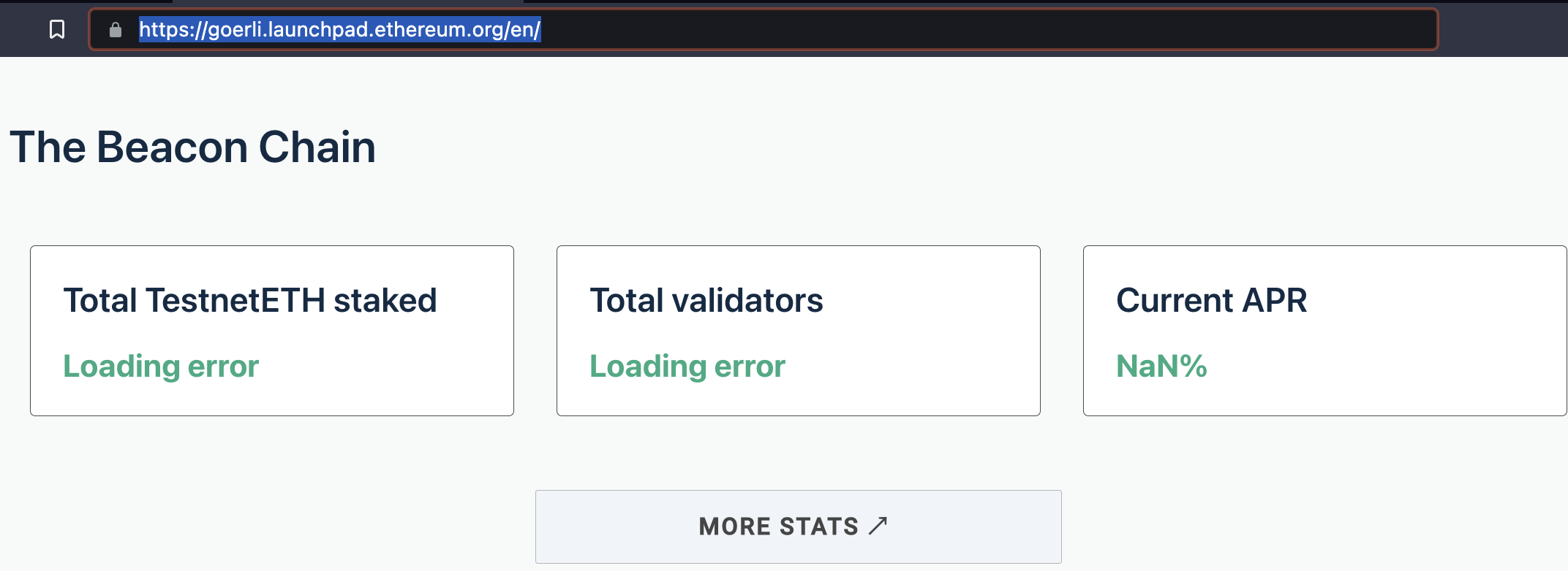 Bug: Goerli metrics not being fetched properly · Issue #540 · ethereum/staking-launchpad · GitHub
