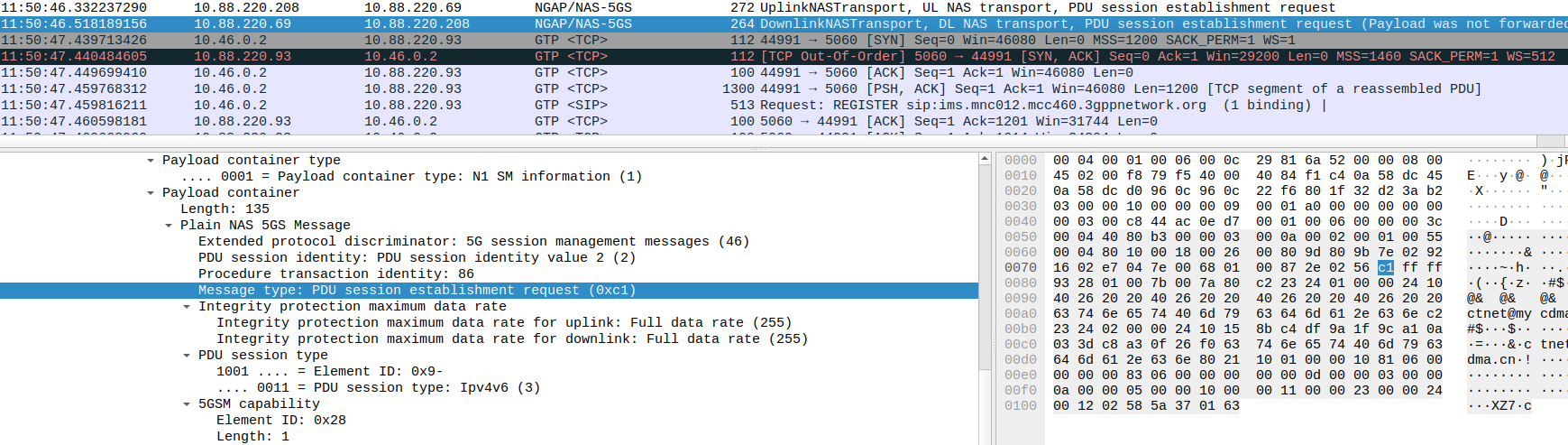 [Bug]: UE requested PDU session establishment procedure not accepted by the network · Issue ...