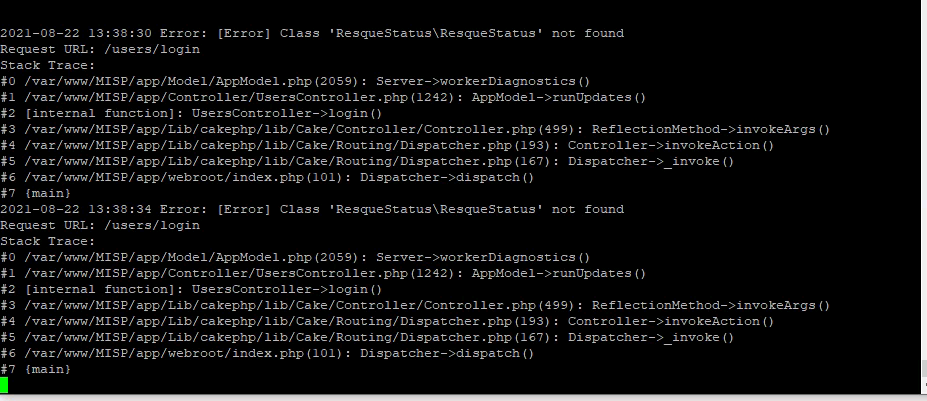 MISP-UI shows "An Internal Error Has Occurred" after a fresh installation · Issue #7680 · MISP ...