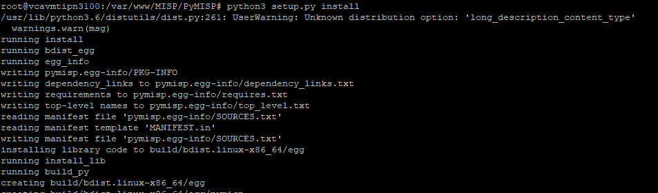 Unable to install PyMISP on new MISP Installation · Issue #7729 · MISP/MISP · GitHub