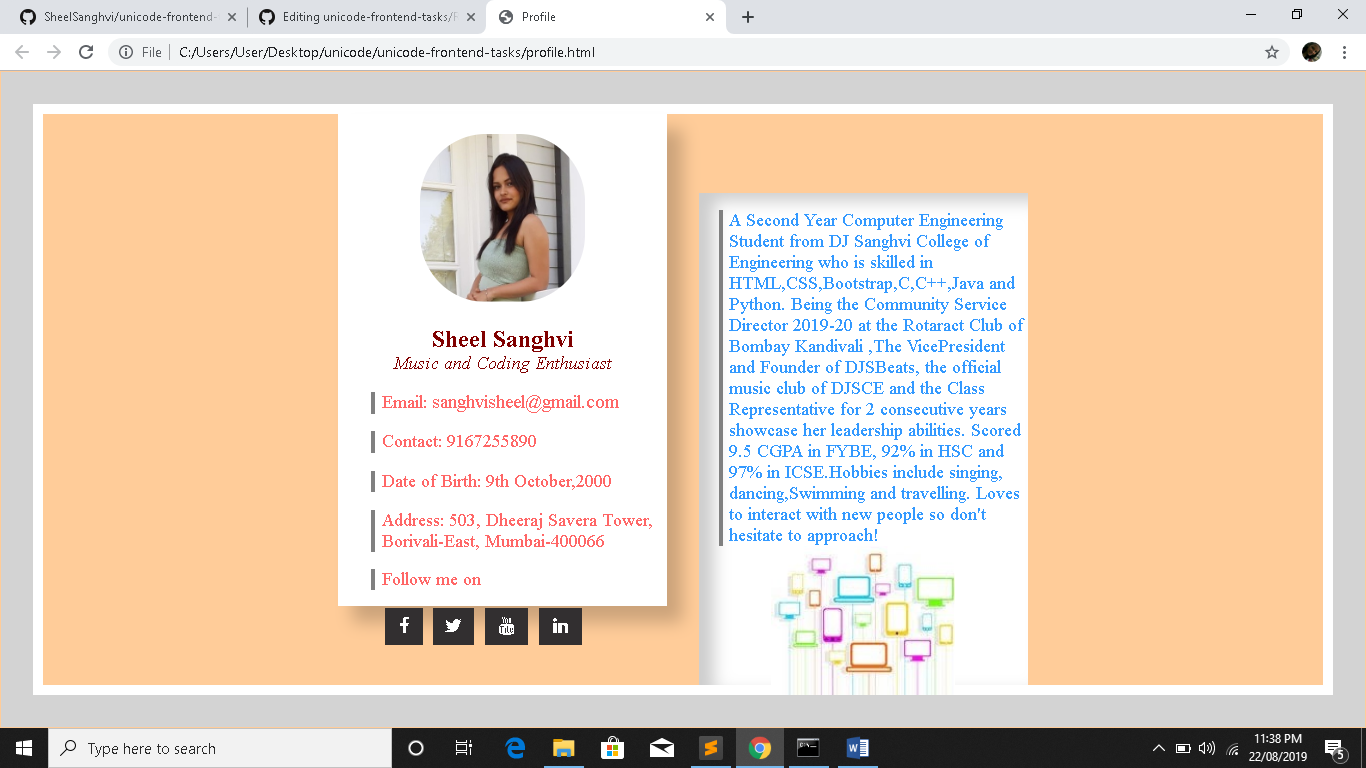 GitHub - SheelSanghvi/profile-page: profile page using html,cssand ...