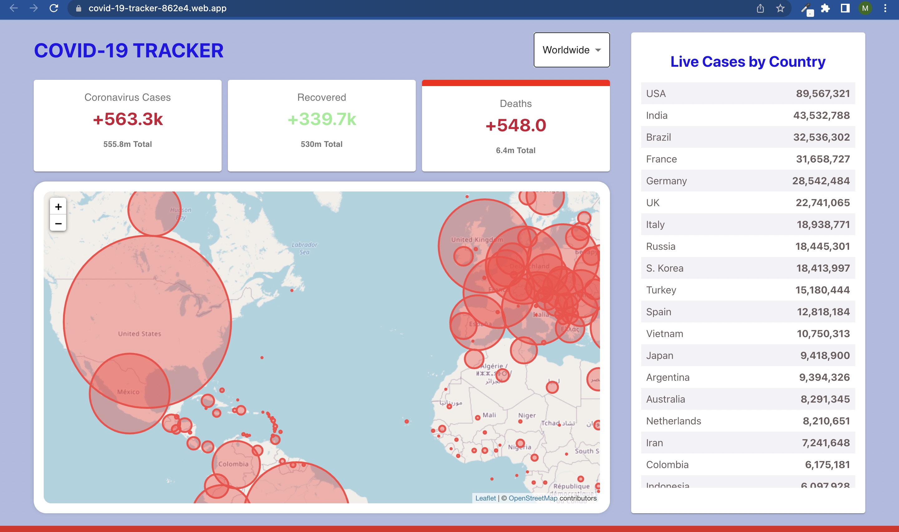 GitHub - Mohammed-Farhan/Covid-Tracker: Covid-19 Tracker