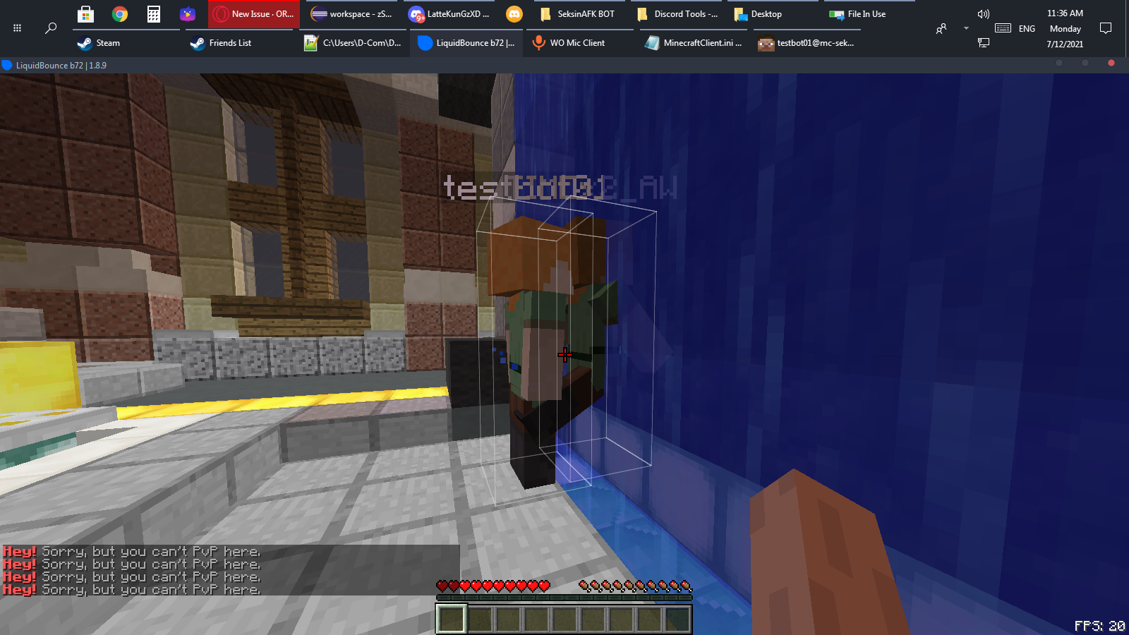 can't move through water · Issue #1680 · MCCTeam/Minecraft-Console-Client · GitHub