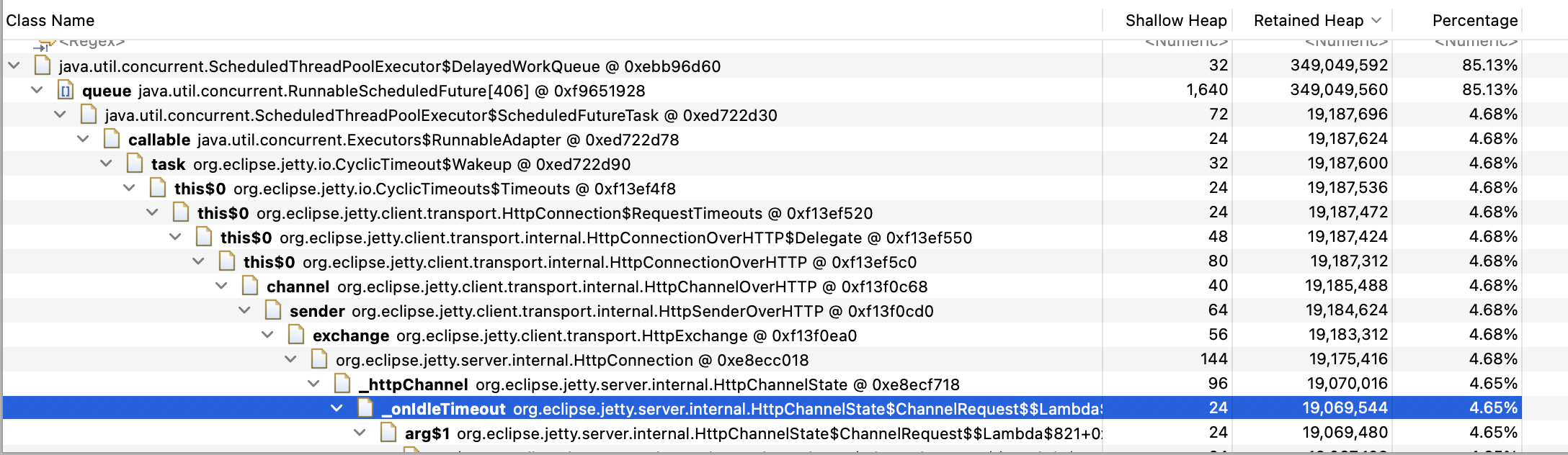 Outofmemoryerror Caused By Cyclictimeouts · Issue 10120 · Jettyjettyproject · Github