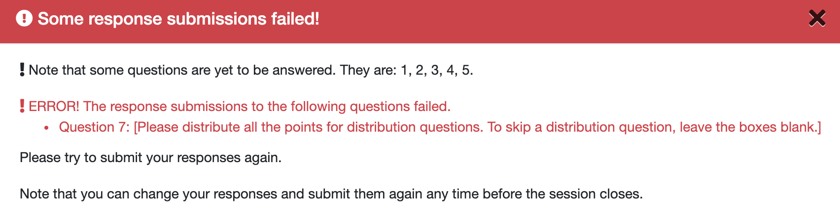Feedback response submission: Requests sent to backend despite invalid ...