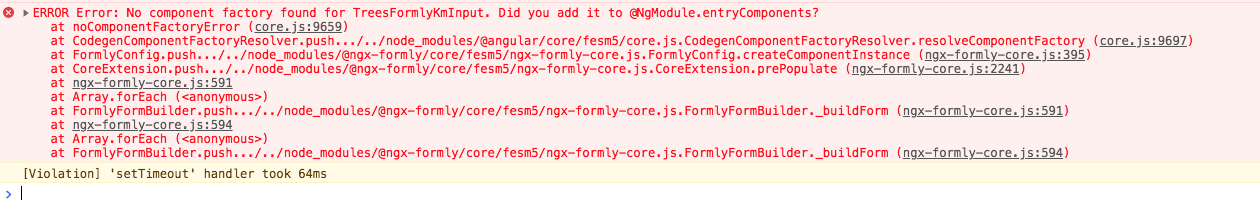 No component factory found for ... · Issue #1334 · ngx-formly/ngx-formly · GitHub
