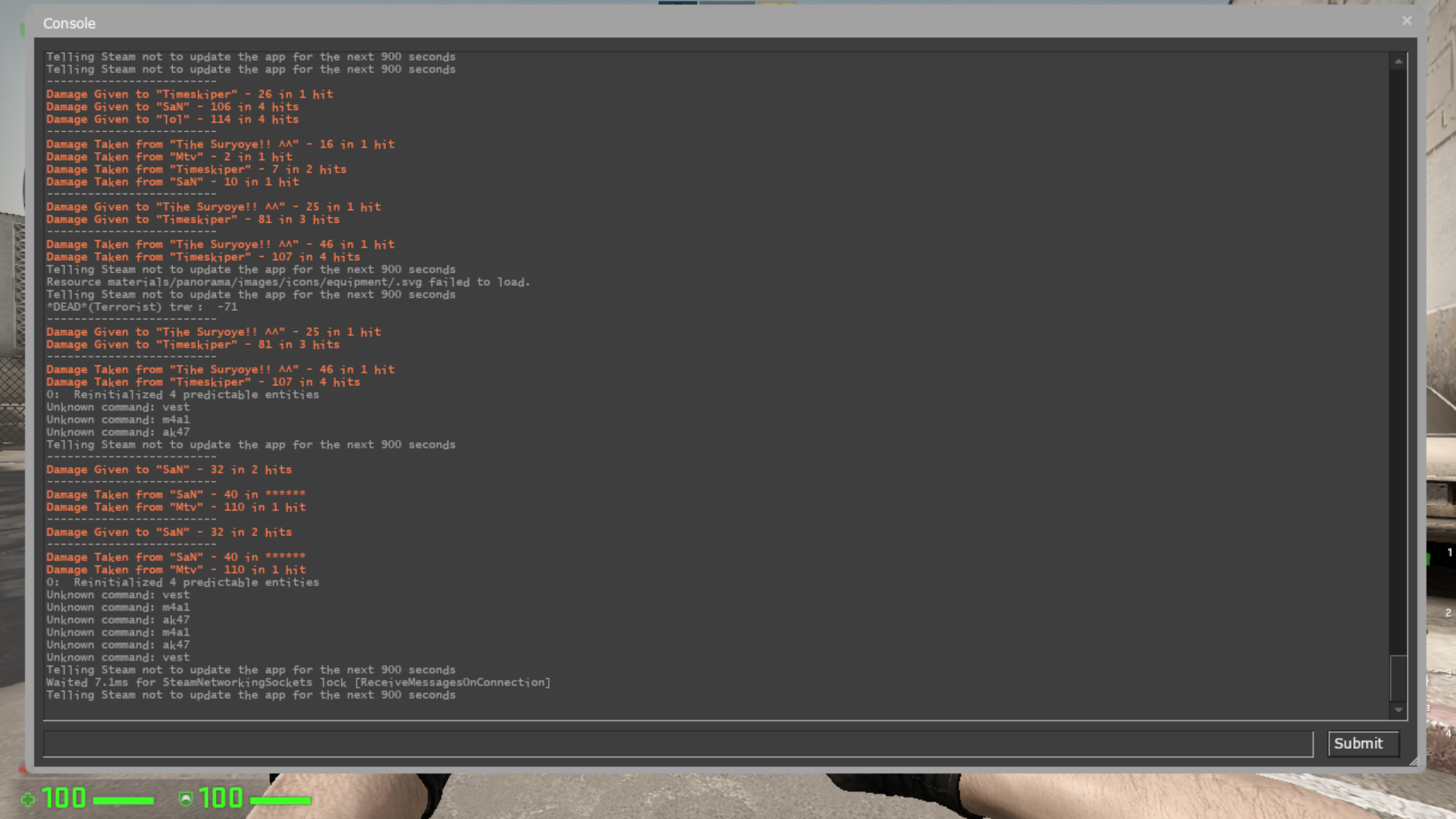 Damage report shows twice in developer console · Issue #2708 · ValveSoftware/csgo-osx-linux · GitHub