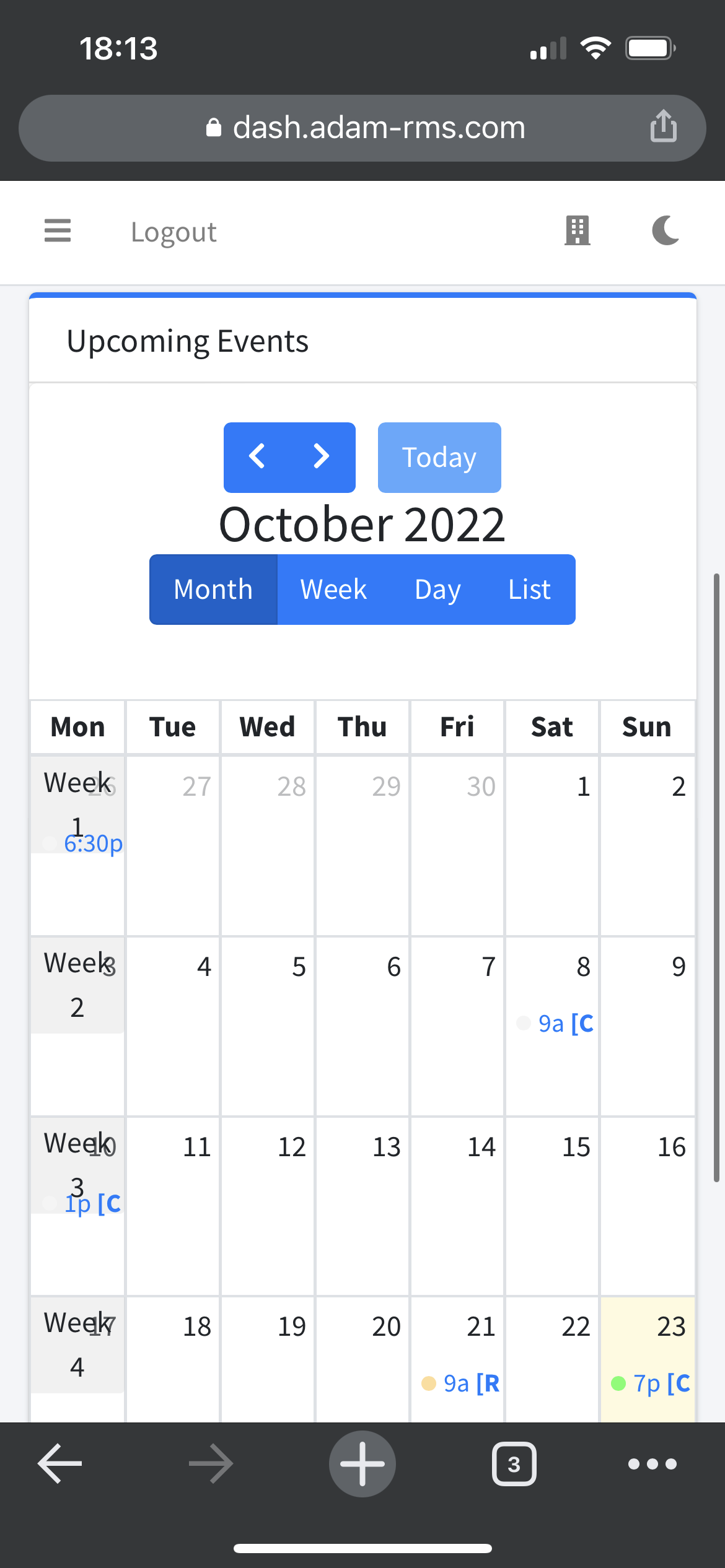 Bug Mobile Calendar Formatting · Issue 410 · Adam Rmsadam Rms · Github