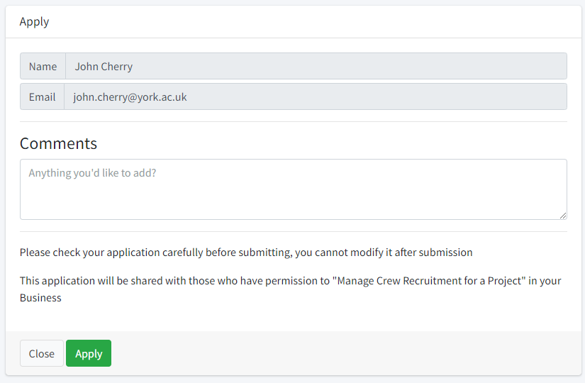 Bug Crew Vacancy Close Button Is Non Op · Issue 411 · Adam Rmsadam Rms · Github 