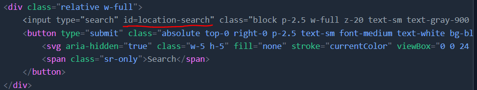 Missing " in Search Input page · Issue #583 · themesberg/flowbite · GitHub