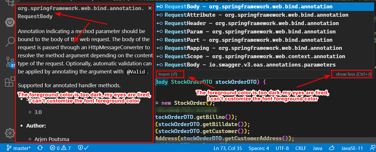 Suggest widget color customizations · Issue #134326 · microsoft/vscode · GitHub