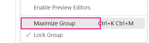 Maximize Editor Group when new group is created · Issue #197347 · microsoft/vscode · GitHub