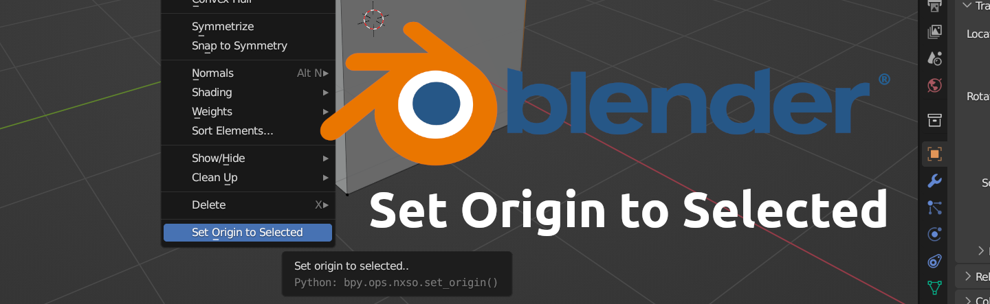 GitHub - Franck-Demongin/NX_SetOrigin: In Edit Mode, set the Origin of ...