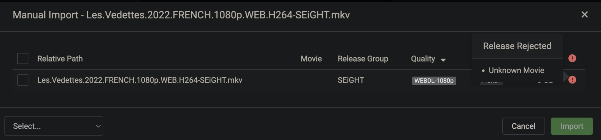 Foreign language original title not being matched in RSS/Importing ...