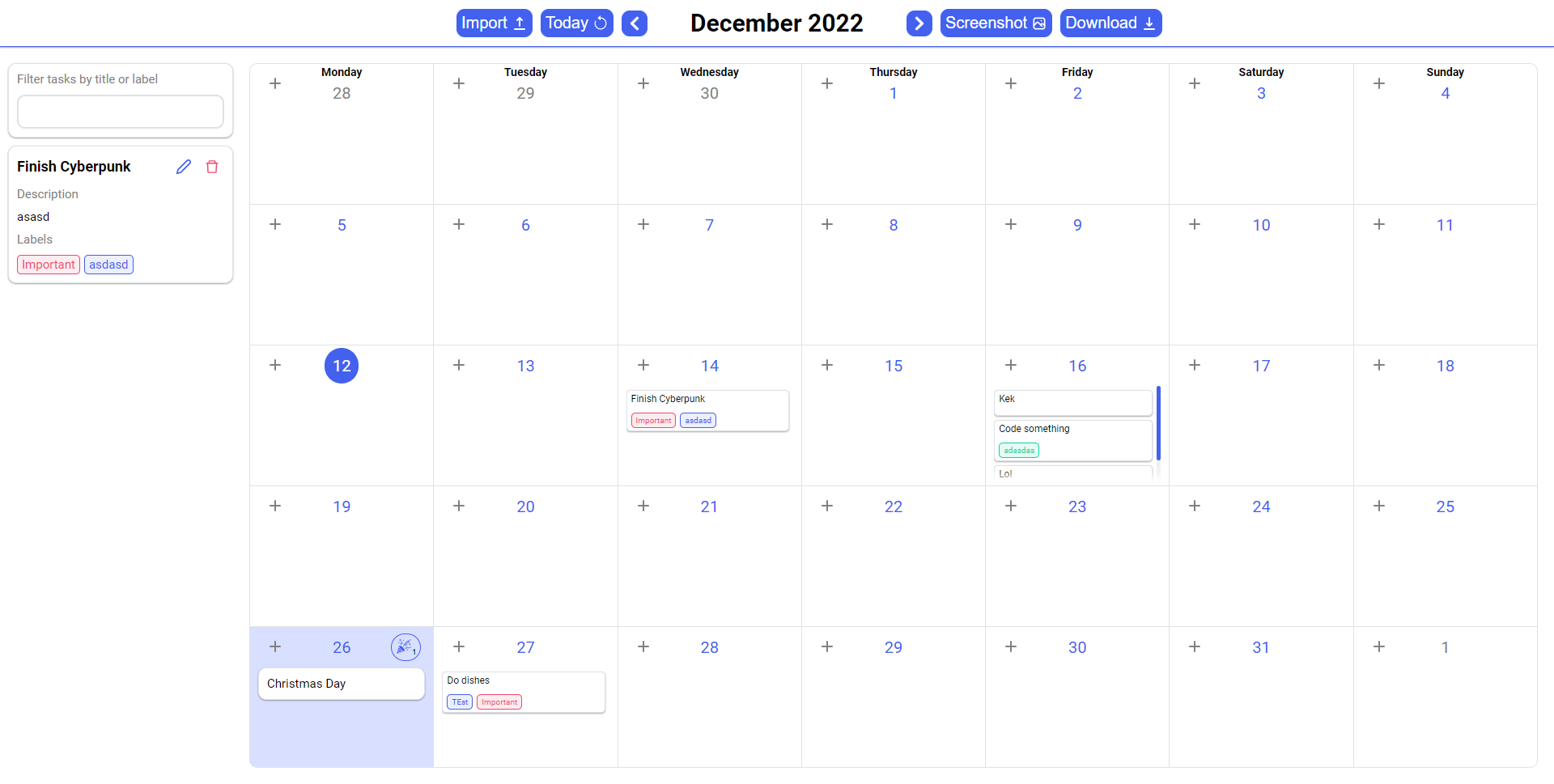 GitHub - seregskupow/react-calendar