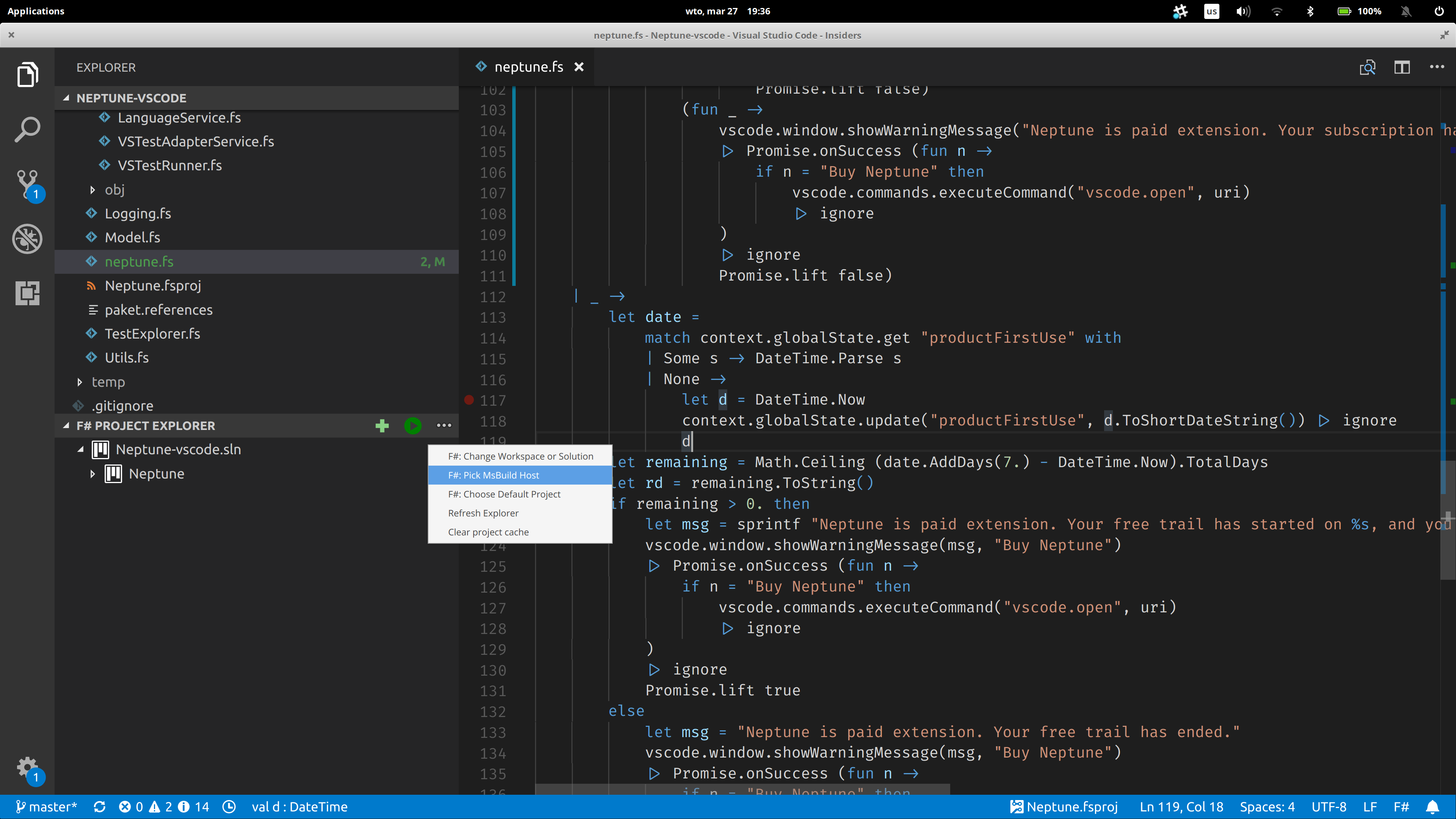 Error when building/running default project · Issue #759 · ionide/ionide-vscode-fsharp · GitHub