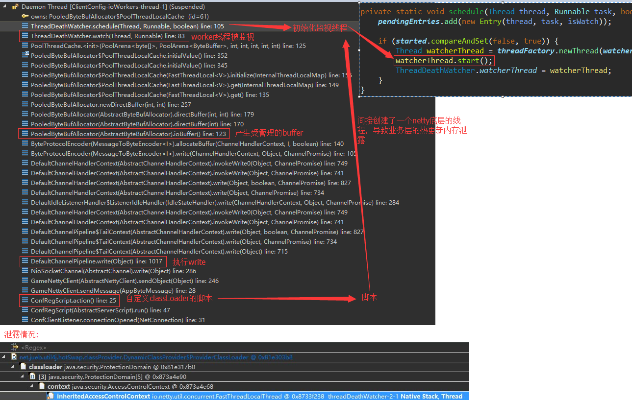 ThreadDeathWatcher causes custom classLoader script memory leaks · Issue #7290 · netty/netty ...