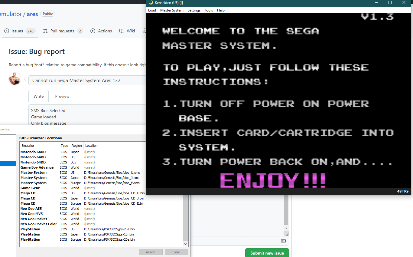 Cannot run Sega Master System Ares 132 · Issue #1011 · ares-emulator/ares · GitHub