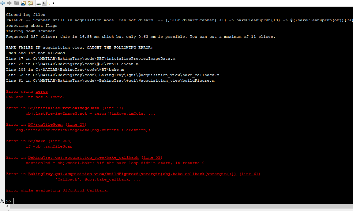 Error when acquisition ends early due to sample vanishing · Issue #378 · SWC-Advanced-Microscopy ...