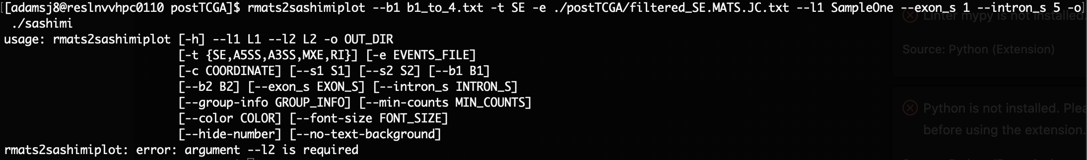 Using rmats2sashimiplot with just one group · Issue #65 · Xinglab/rmats2sashimiplot · GitHub