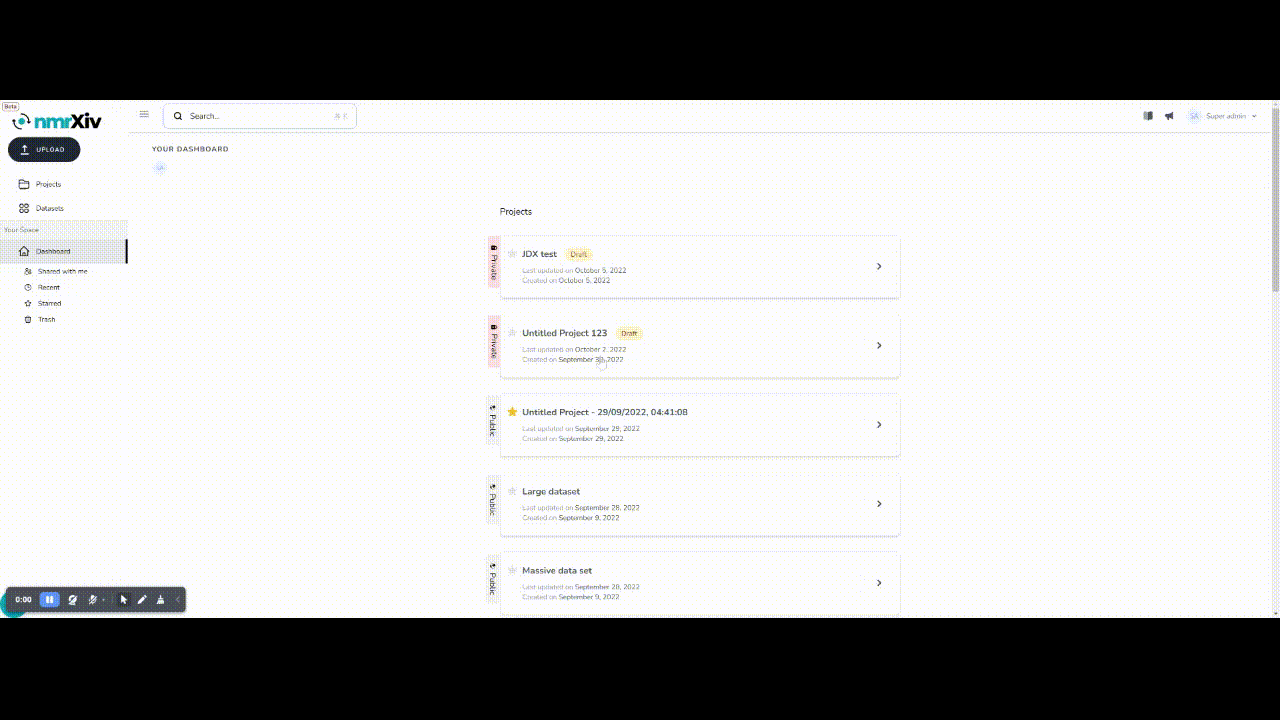 Study star - unclickable · Issue #463 · NFDI4Chem/nmrxiv · GitHub