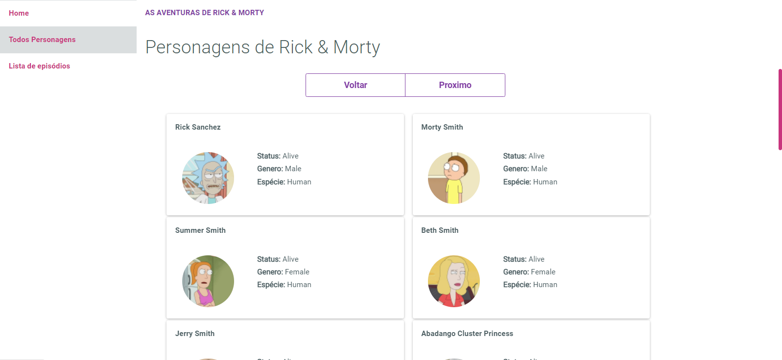 GitHub - almir-ops/RepositioryRickAndMorty: Utilizando a API de Rick and Morty esse pequeno ...