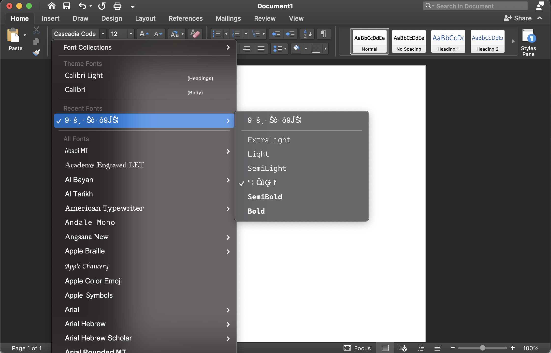 Font not working in Office 2019 · Issue #393 · microsoft/cascadia-code · GitHub