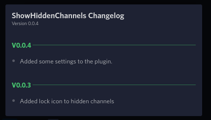 Enhancement- Add a update Log in Readme · Issue #49 · JustOptimize/ShowHiddenChannels · GitHub