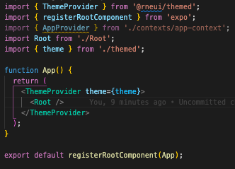 Custom theme is not applied to the rne components · react-native ...