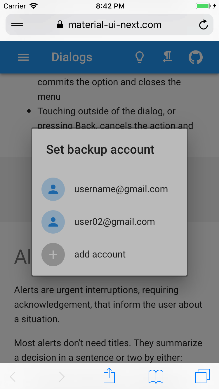 Clicking a dialog on iOS highlights the background · Issue #11271 · mui ...