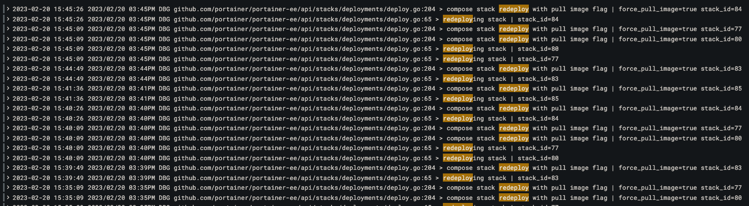Stacks Not Updating Automatically · Issue 8521 · Portainerportainer · Github